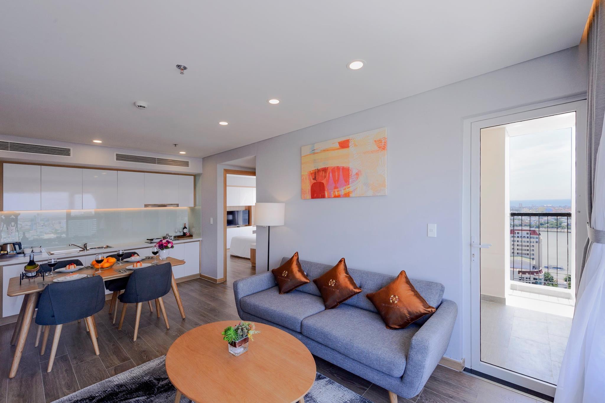 2 Bedroom at the corner with 72m2 Serviced Apartment in F Home Danang ...